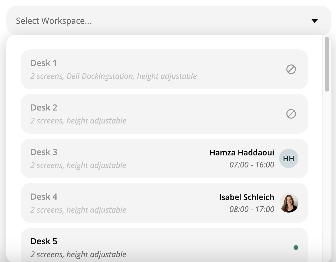 How do I used a fixed desk and how can I release it for others to use?